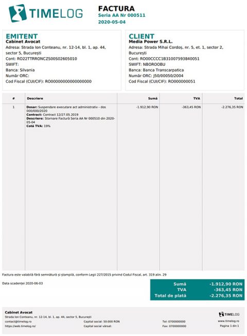 Stornare factura fiscală | DESKLOGS